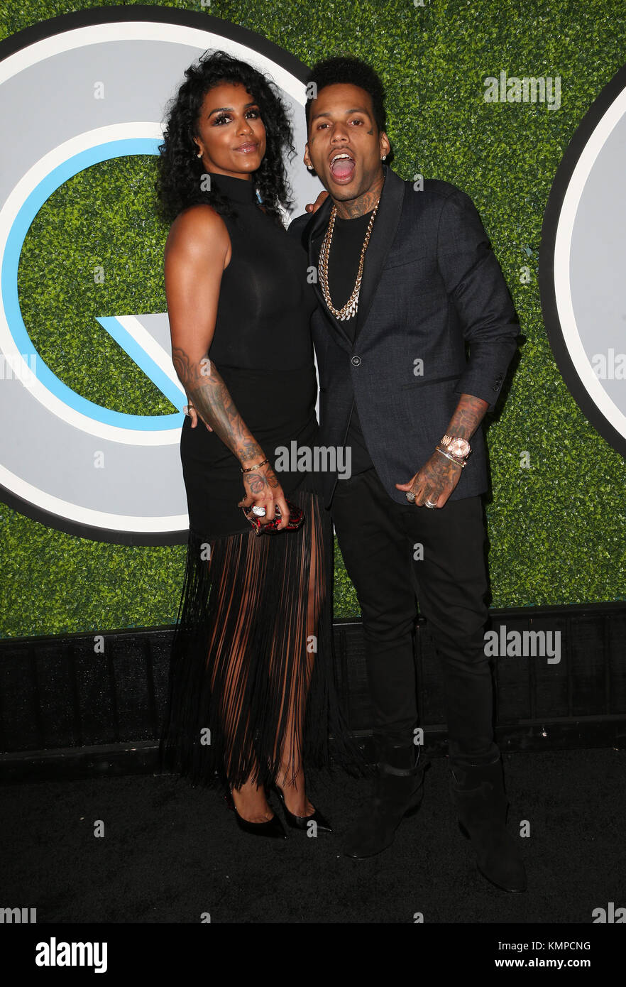 LOS ANGELES, CA - DECEMBER 7: Asiah Collins, Kid Ink, at 2017 GQ Men Of ...