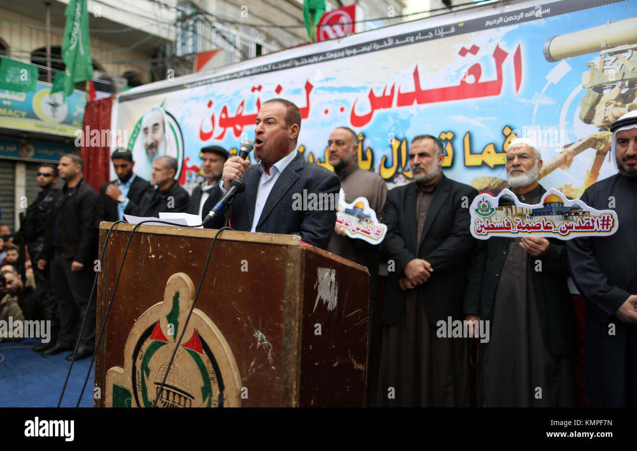 Jabalia, Gaza Strip, Palestinian Territory. 8th Dec, 2017. Senior Hamas ...