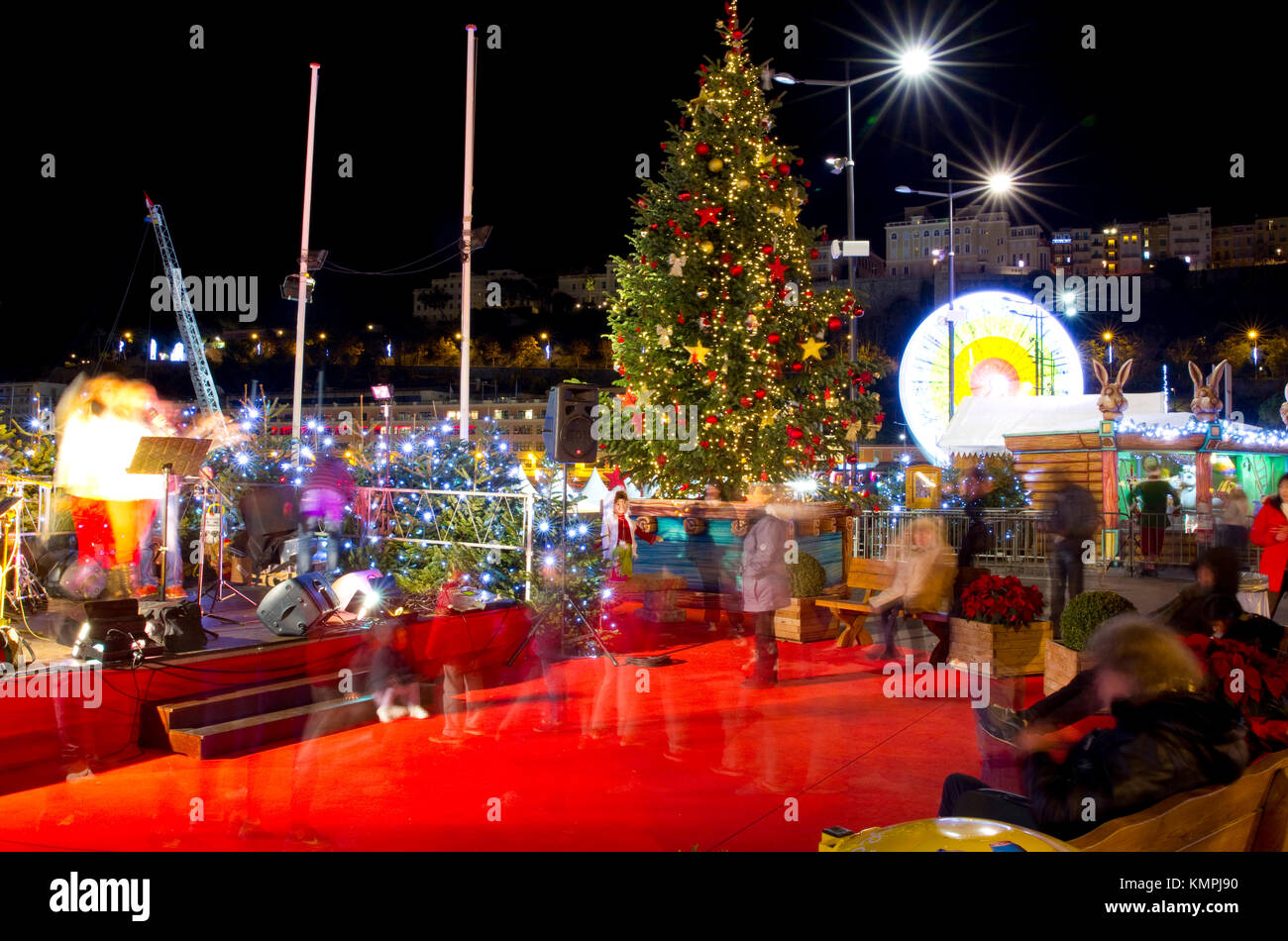 Monte Carlo, Monaco. 08th Dec, 2017. Christmas Market Atmosphere in ...