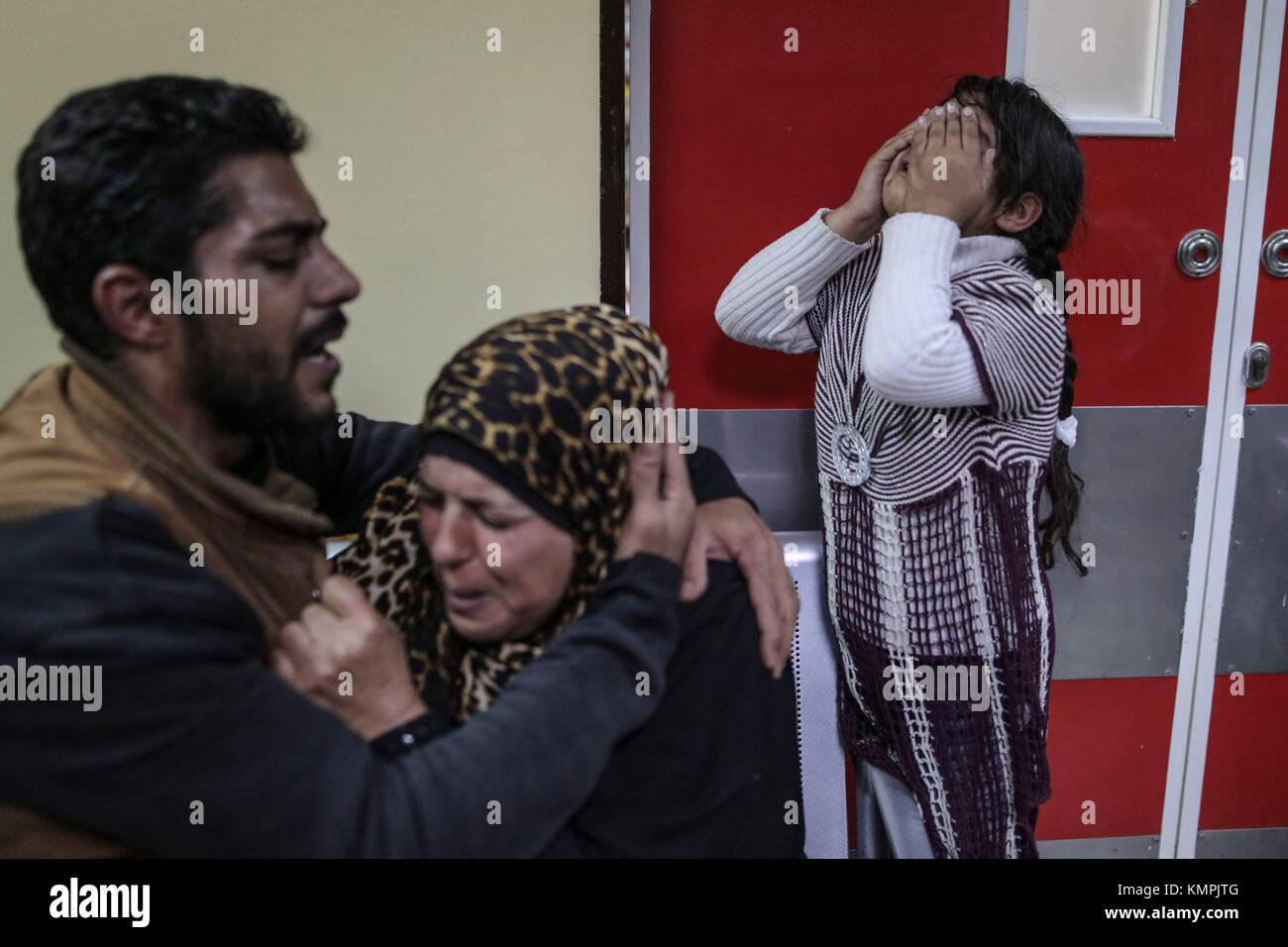 Relatives mourn the death of Maher Attala at the Indonesian hospital in ...