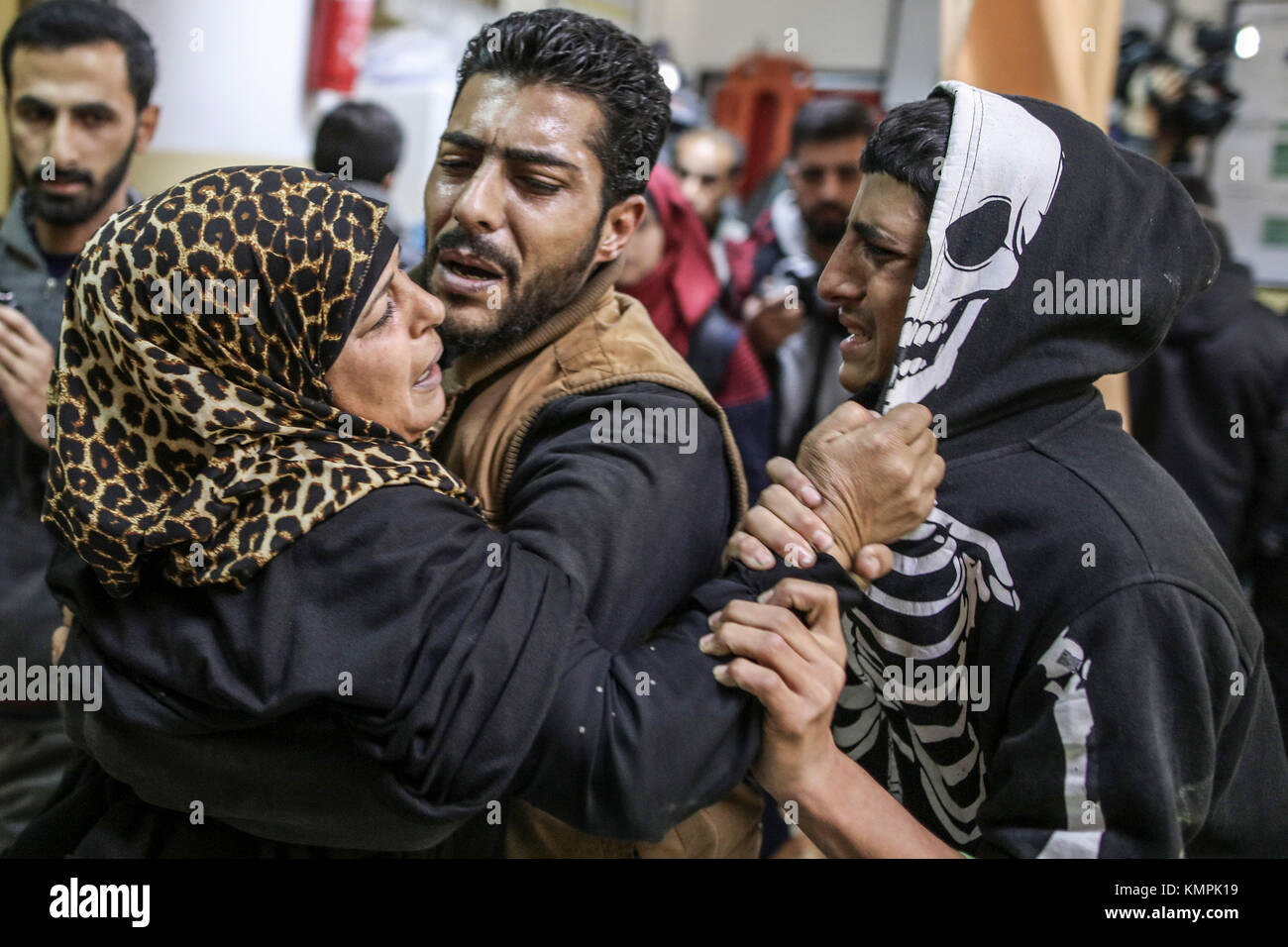 Relatives mourn the death of Maher Attala at the Indonesian hospital in ...