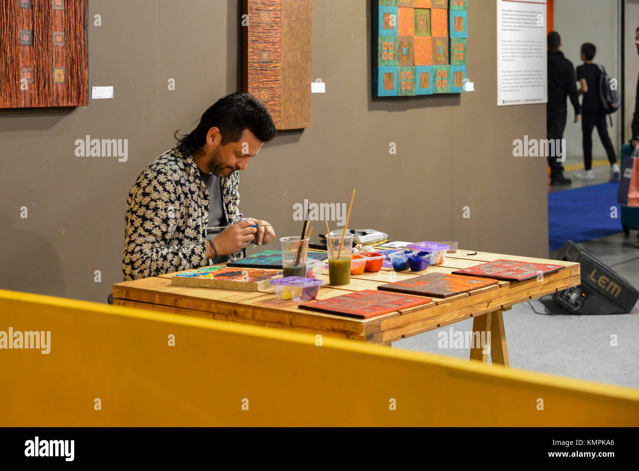 Milan, Italy. 08th Dec, 2017. Pancho Basurco, a famous Peruvian artist ...