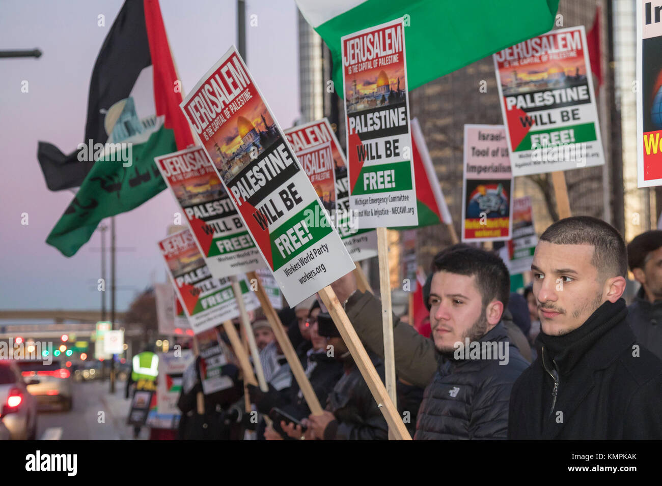 Detroit, Michigan, USA. 8 December 2017. Arab-Americans rally against ...