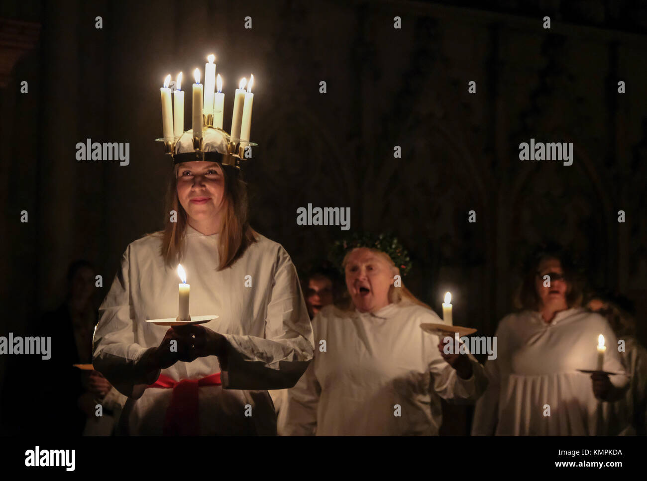 York, UK. 8th December, 2017. Linnea Hennersten from Uppsala, Sweden ...