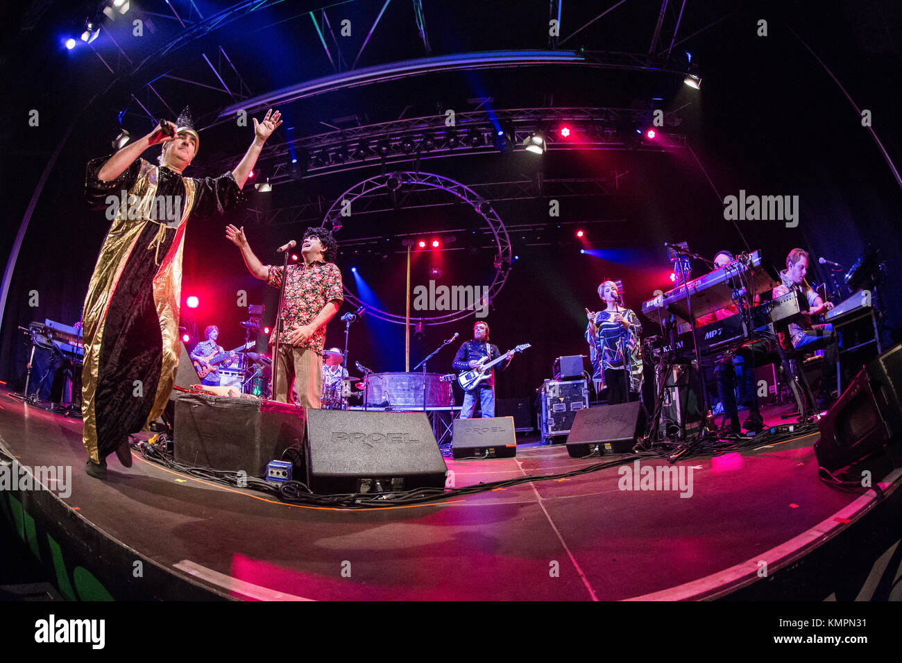 Fontaneto d'Agogna Italy. 08th December 2017. The Italian comedy rock ...