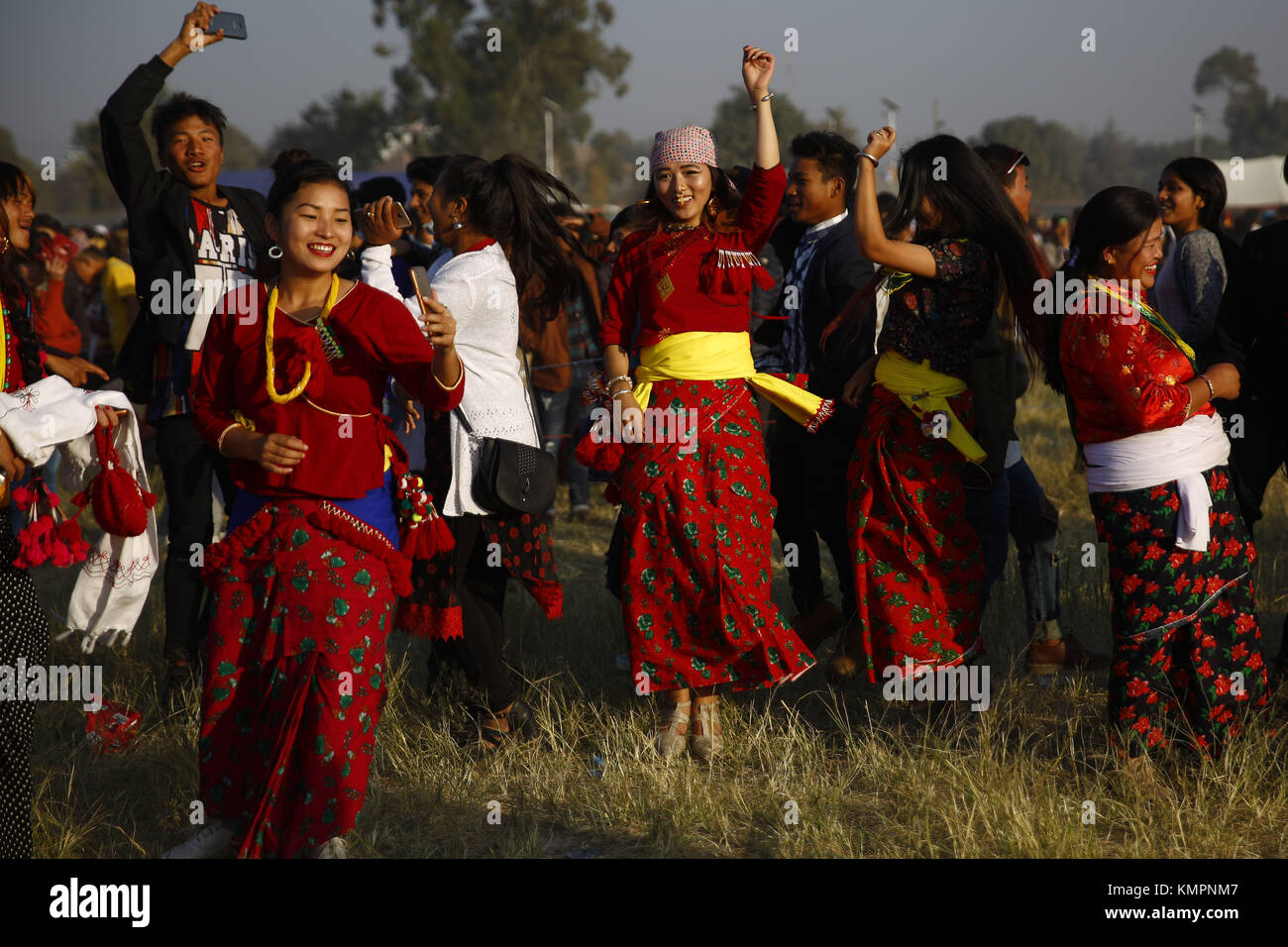 December 9, 2017 - Kathmandu, Nepal - Nepalese people from Kirat ...