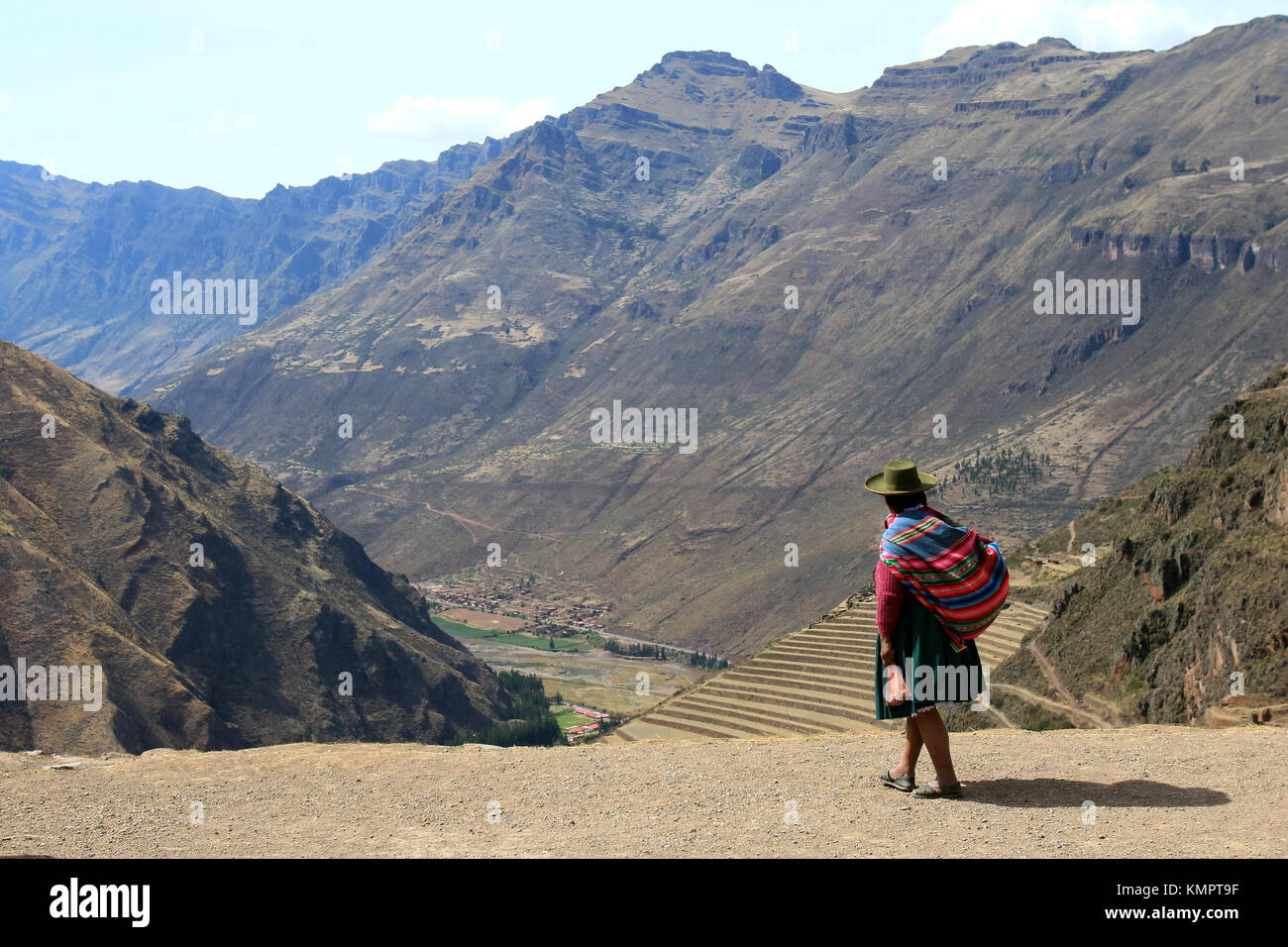 Pisac ( Peru) November, 22nd 2015; Archaeological site of Pisac in the ...