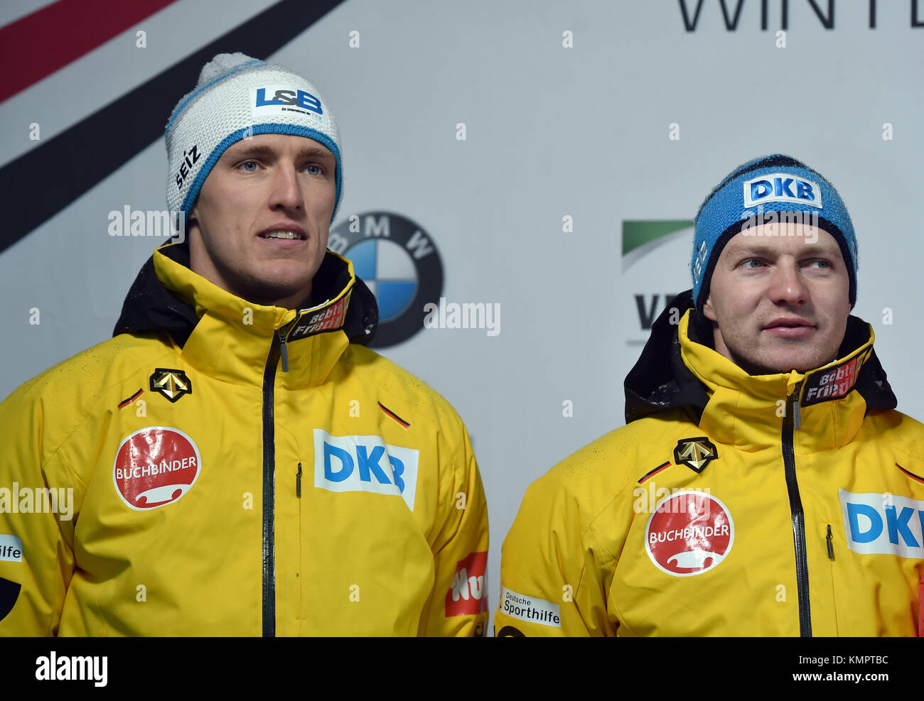 German bobsleigh athletes Thorsten Margis (L) und Francesco Friedrich ...
