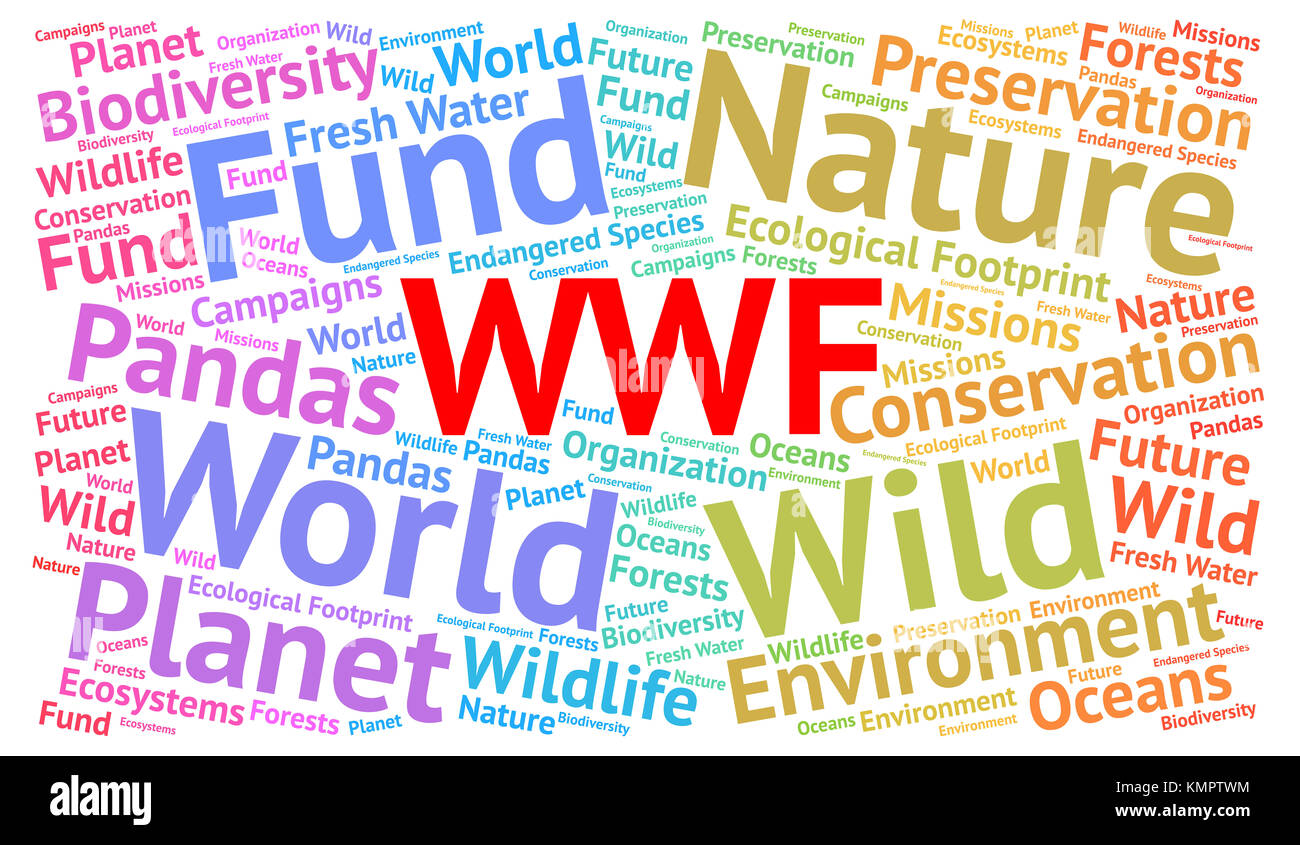 WWF word cloud illustration Stock Photo - Alamy