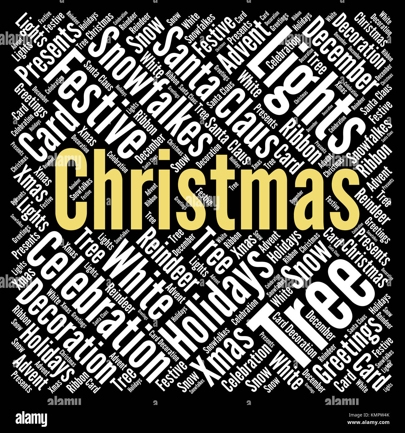 Christmas word cloud concept Stock Photo - Alamy