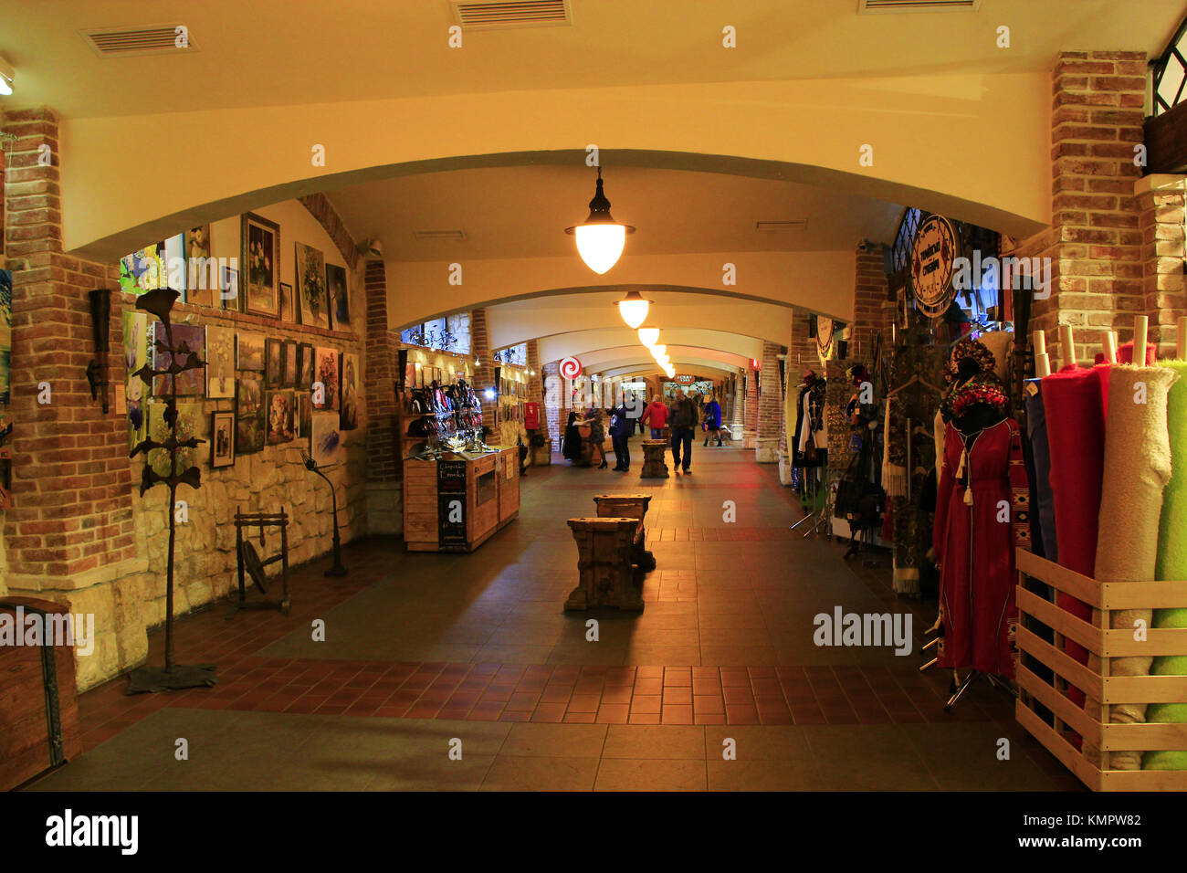 underground souvenir shops in Ivano-Frankivsk. Shops in town Stock ...