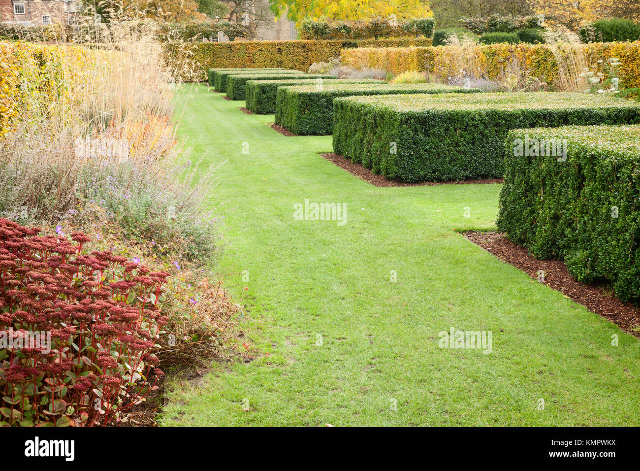 Scampston Hall Walled Garden, North Yorkshire, in Autumn. October 2017 ...