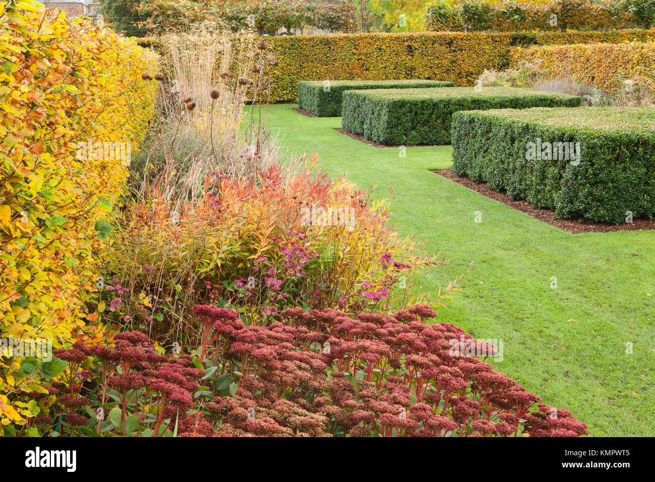 Scampston Hall Walled Garden, North Yorkshire, in Autumn. October 2017 ...