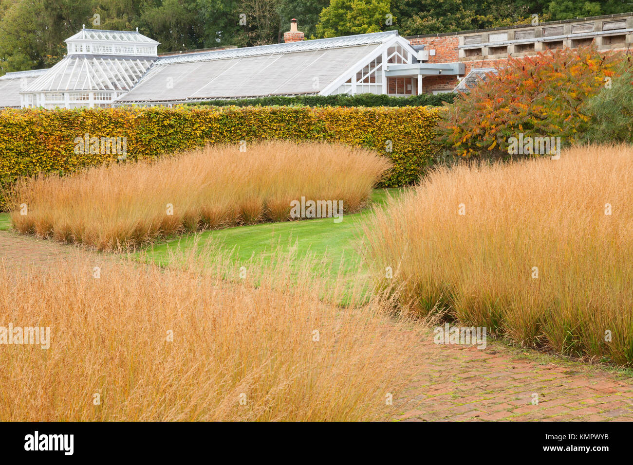 Scampston Hall Walled Garden, North Yorkshire, in Autumn. October 2017 ...