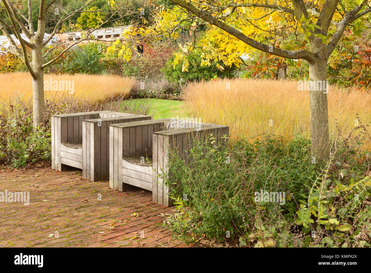 Scampston Hall Walled Garden, North Yorkshire, in Autumn. October 2017 ...