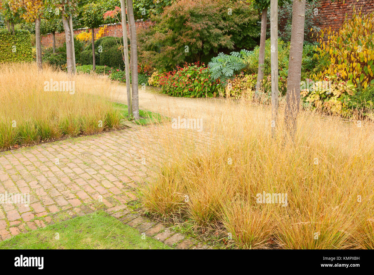 Scampston Hall Walled Garden, North Yorkshire, in Autumn. October 2017 ...