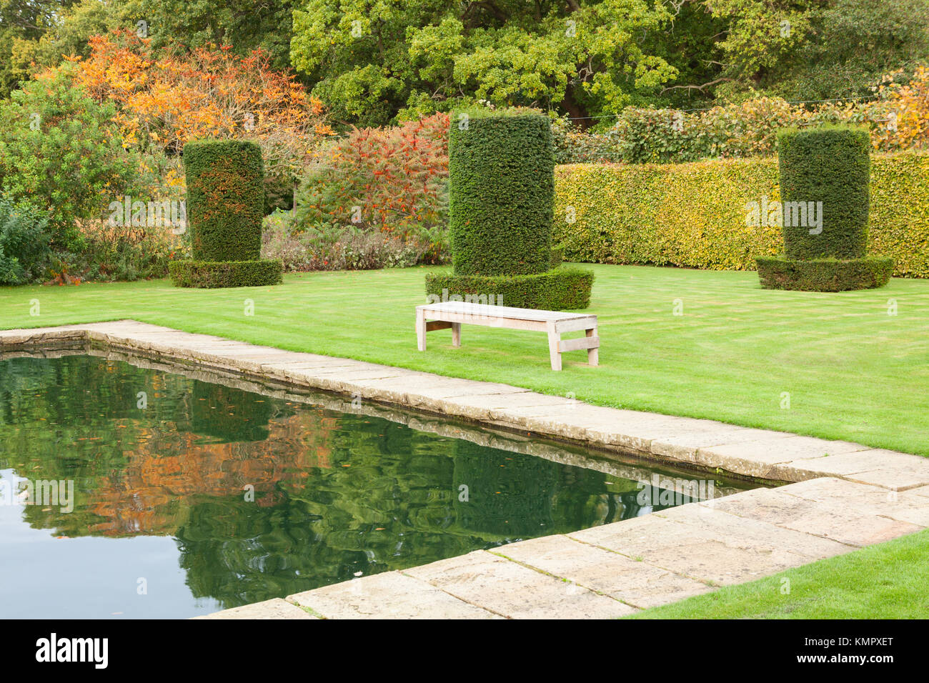 Scampston Hall Walled Garden, North Yorkshire, in Autumn. October 2017 ...