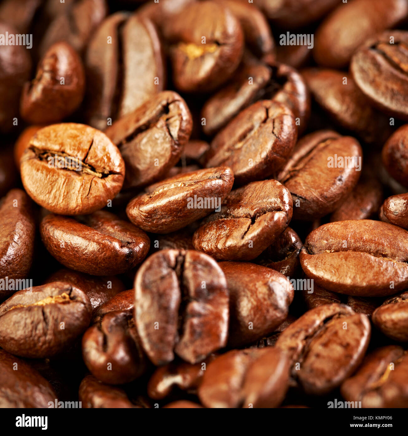 Fragrant fried coffee beans Stock Photo - Alamy