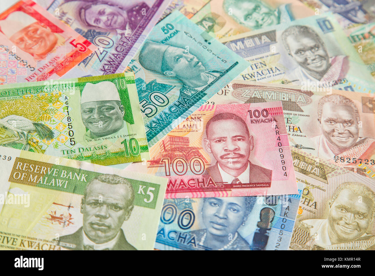 Variety of the African banknotes Stock Photo - Alamy