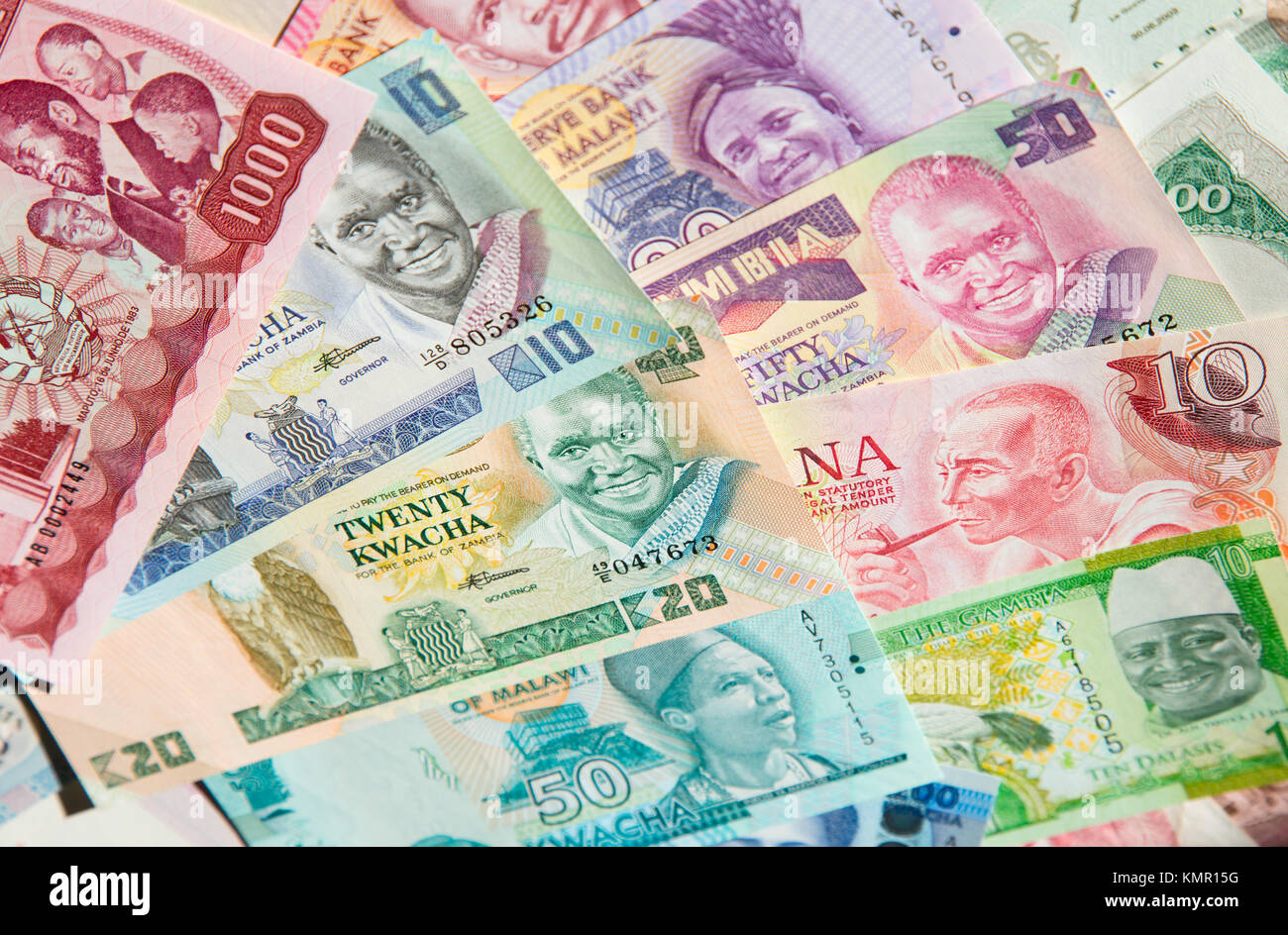 Variety of the African banknotes Stock Photo - Alamy