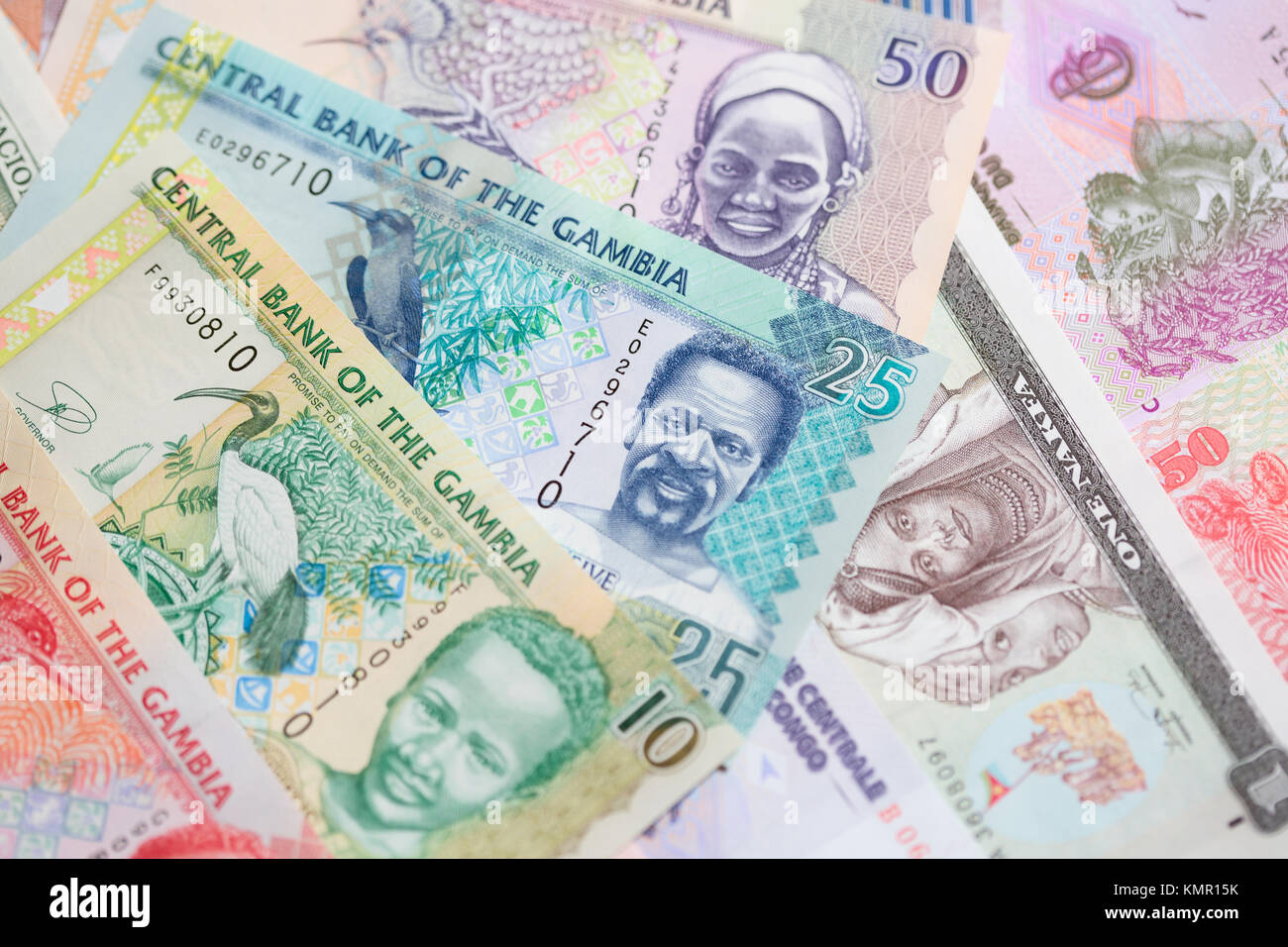 Variety of the African banknotes Stock Photo - Alamy