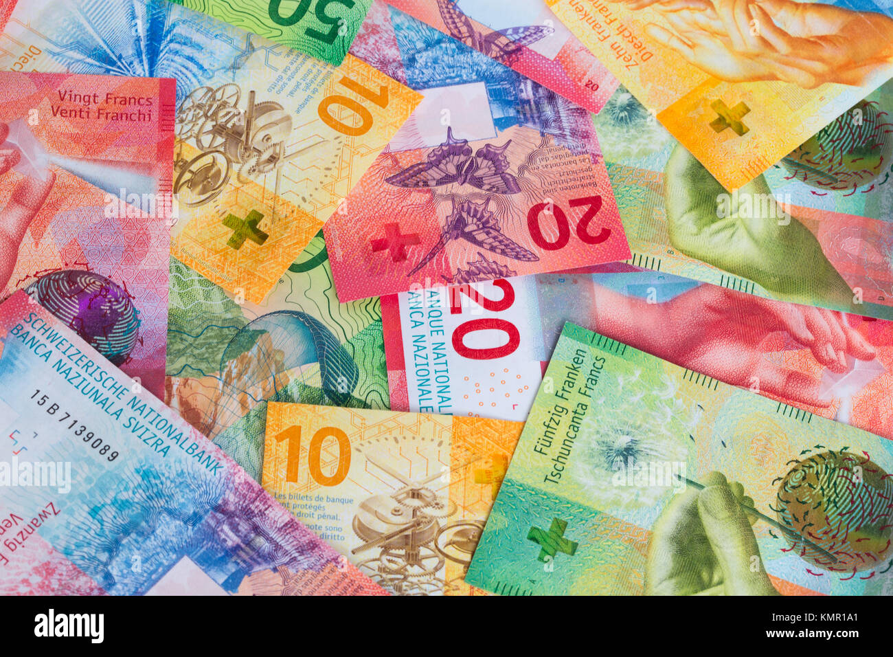 Collection of the new swiss banknotes (issued in 2017 Stock Photo - Alamy