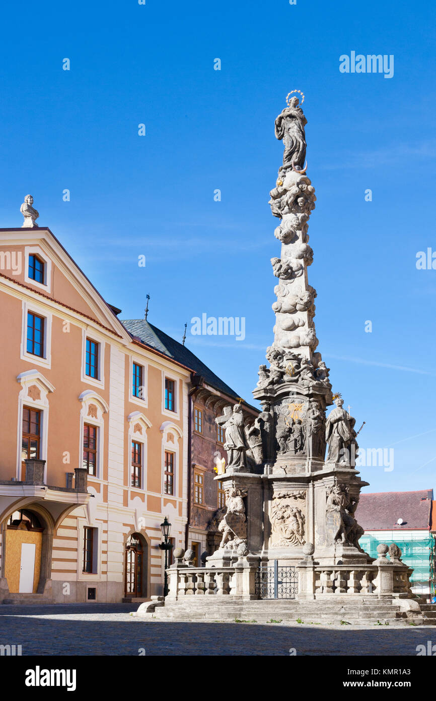 Morový barokní sloup z 1734, Kutná Hora (UNESCO), Středočeský kraj ...
