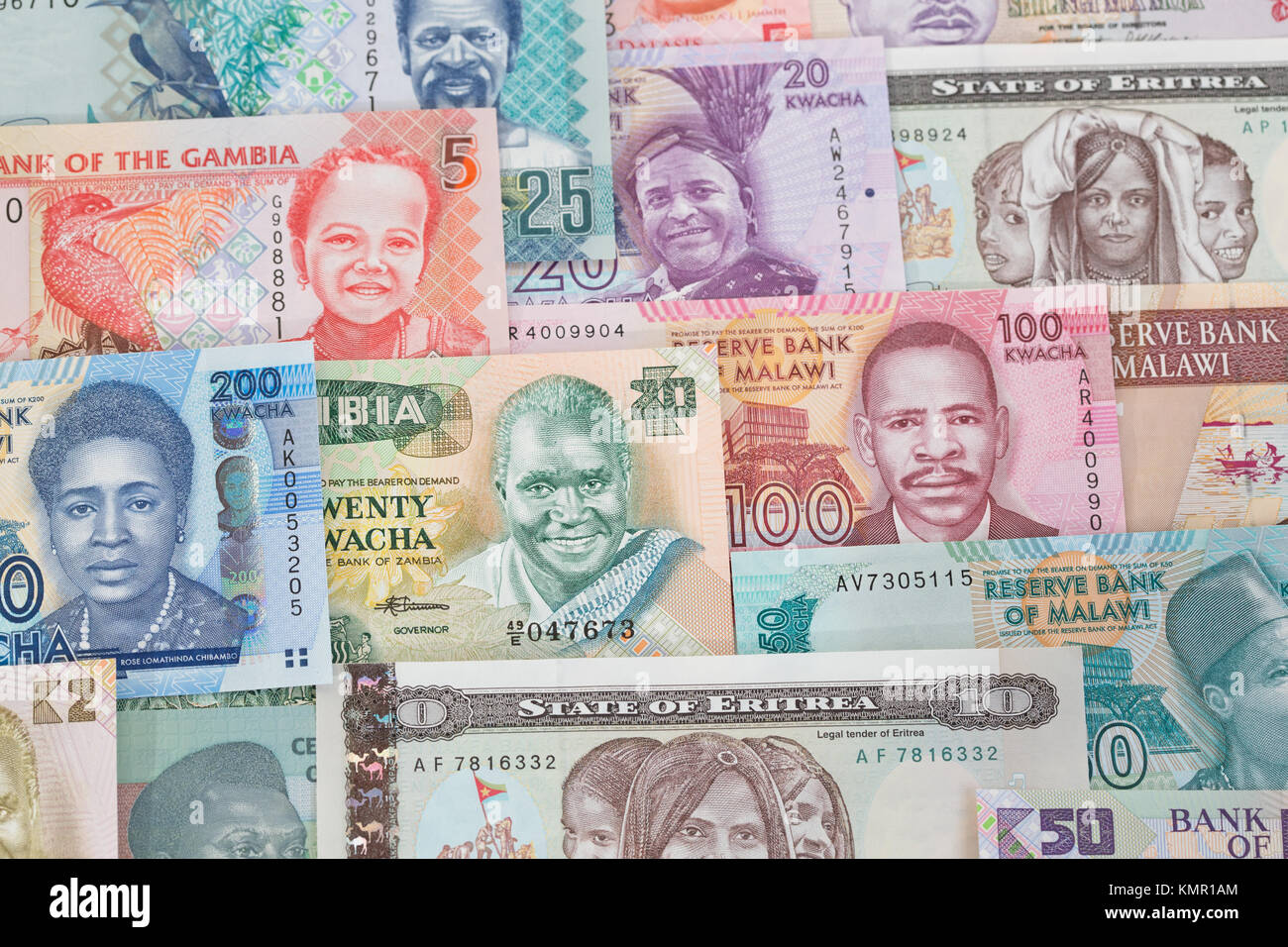 Variety of the African banknotes Stock Photo - Alamy