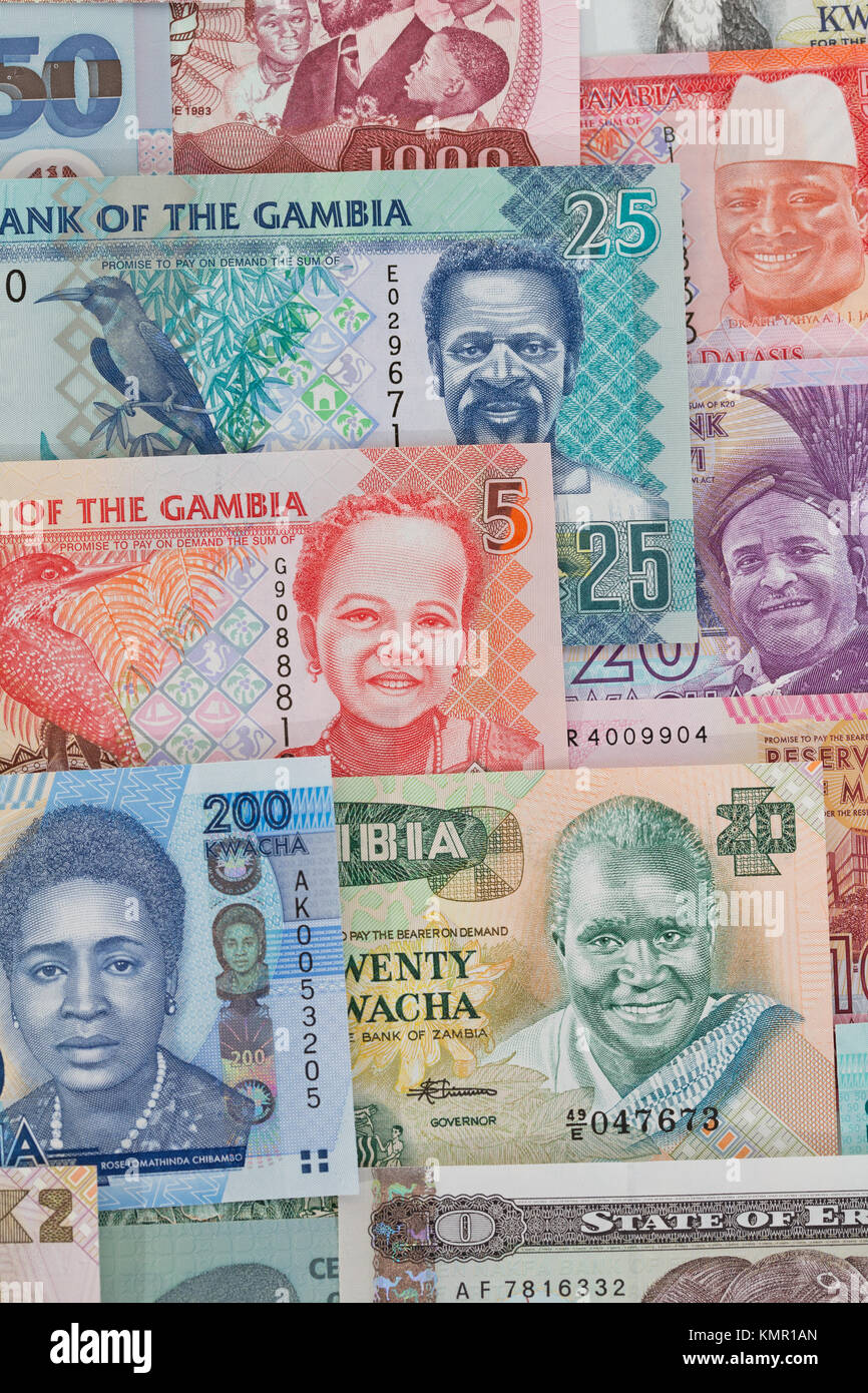 Variety of the African banknotes Stock Photo - Alamy