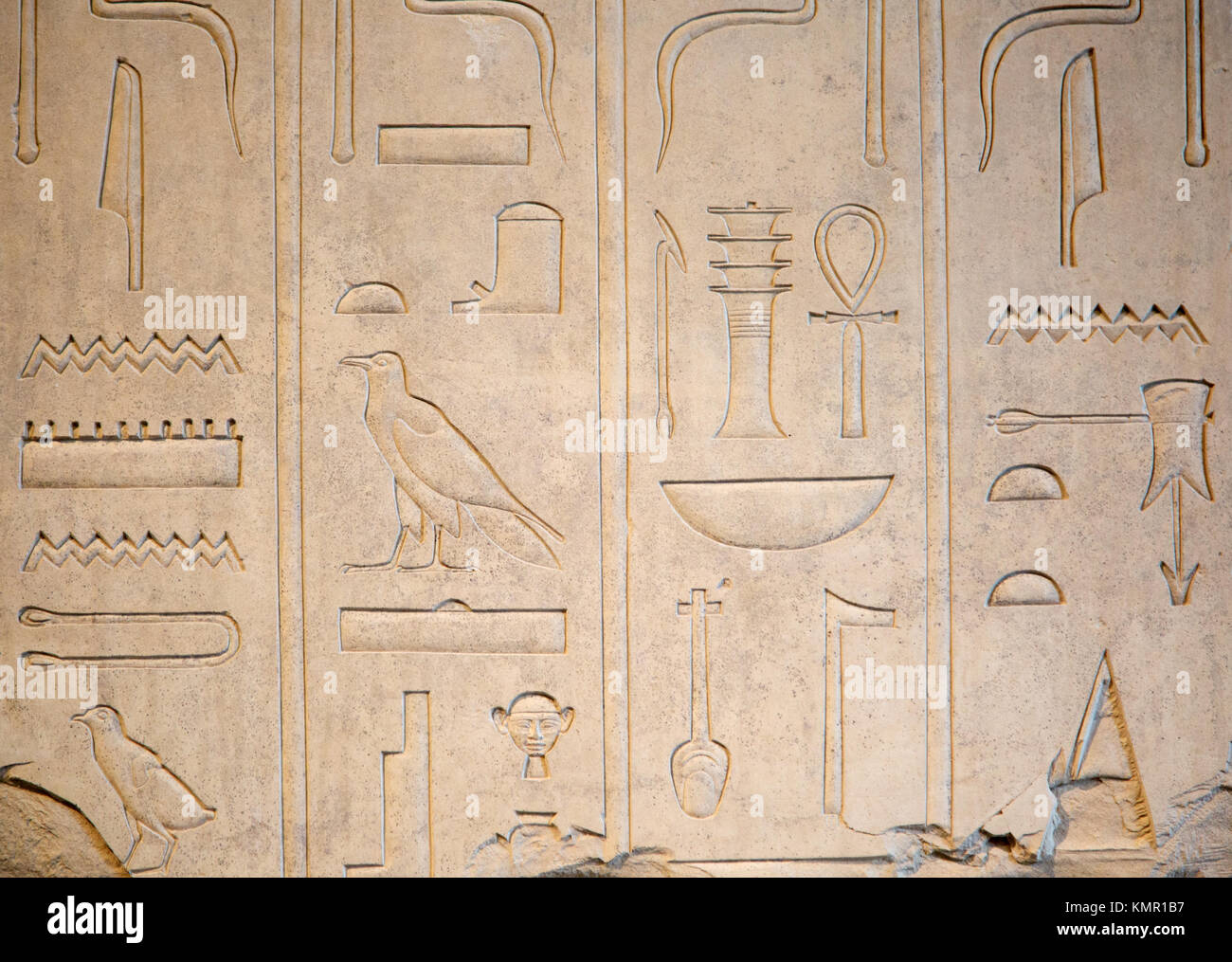 Egyptian hieroglyphs on the wall Stock Photo - Alamy