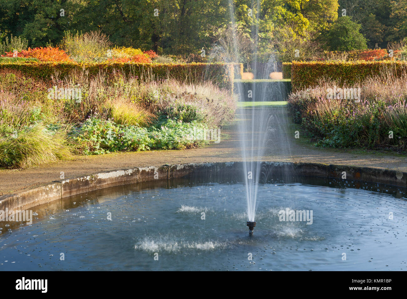 Scampston Hall Walled Garden, North Yorkshire, in Autumn. October 2017 ...