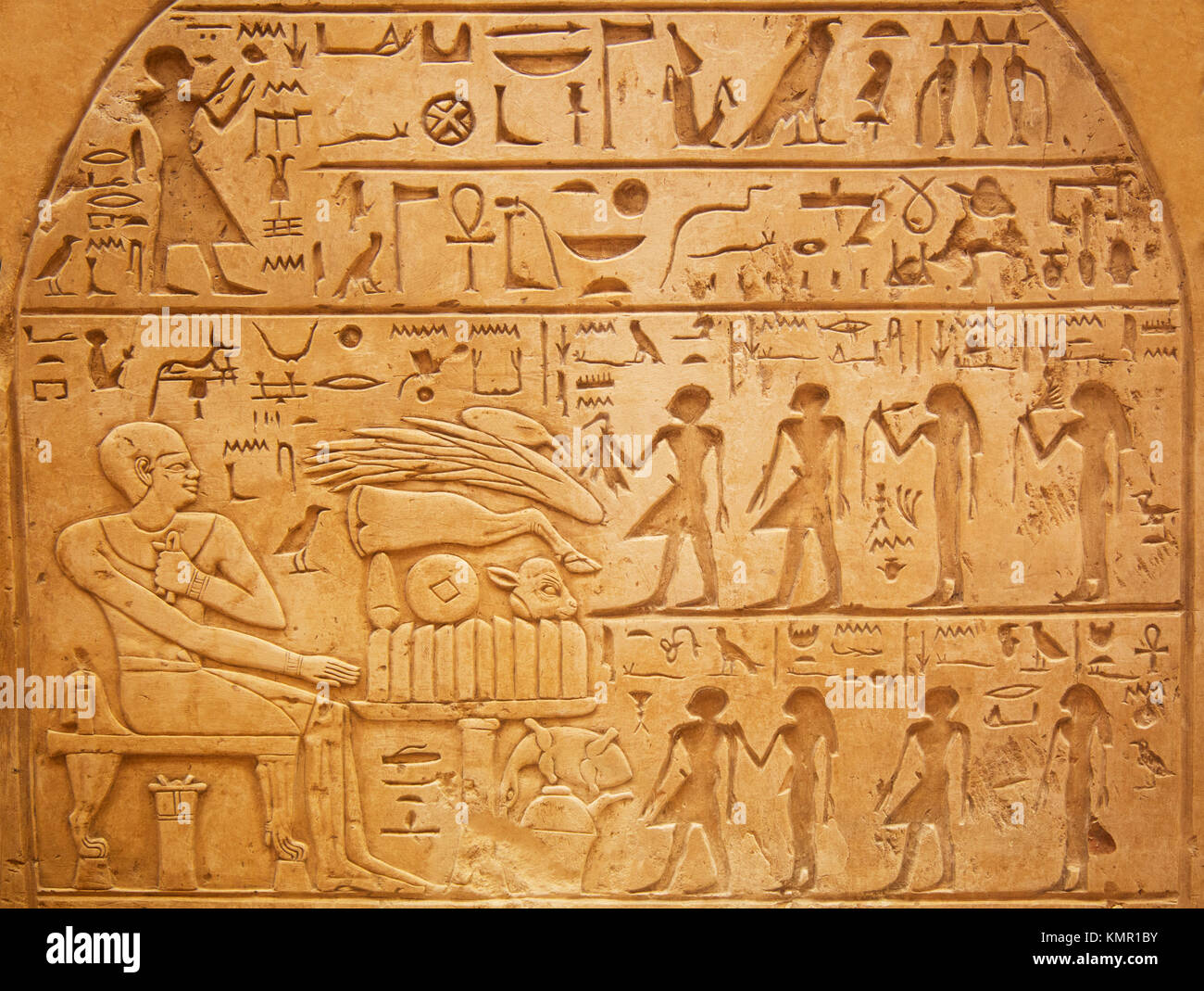 Egyptian hieroglyphs on the wall Stock Photo - Alamy