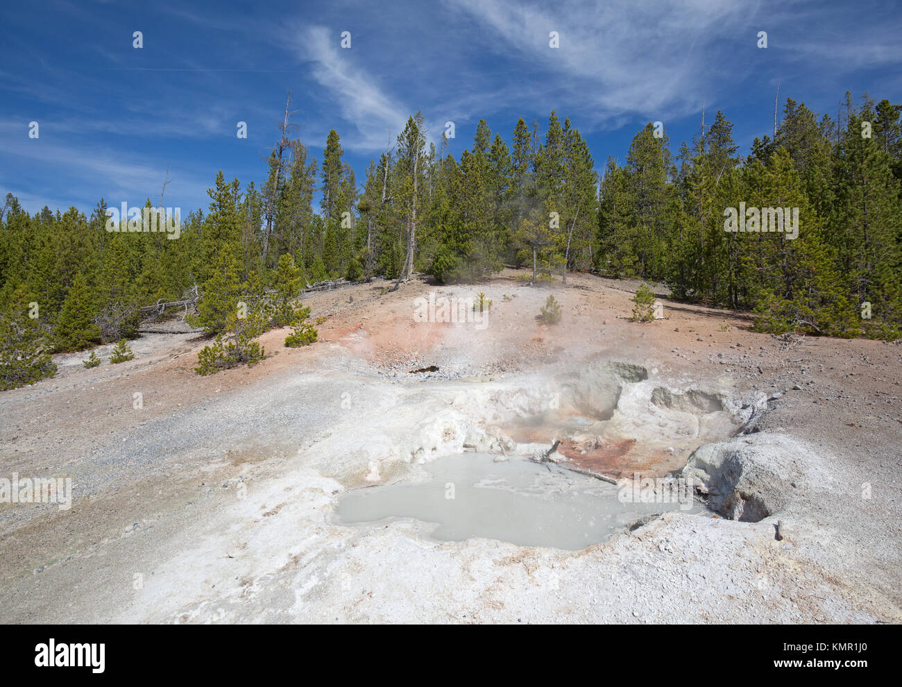 Norris geyser basin in the Yellowstone National park, USA Stock Photo ...