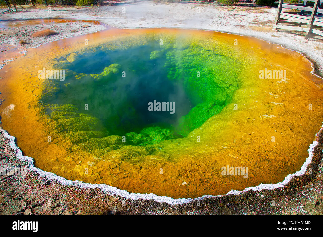 Colorful hot water pool in the Yellowstone National park, USA Stock ...