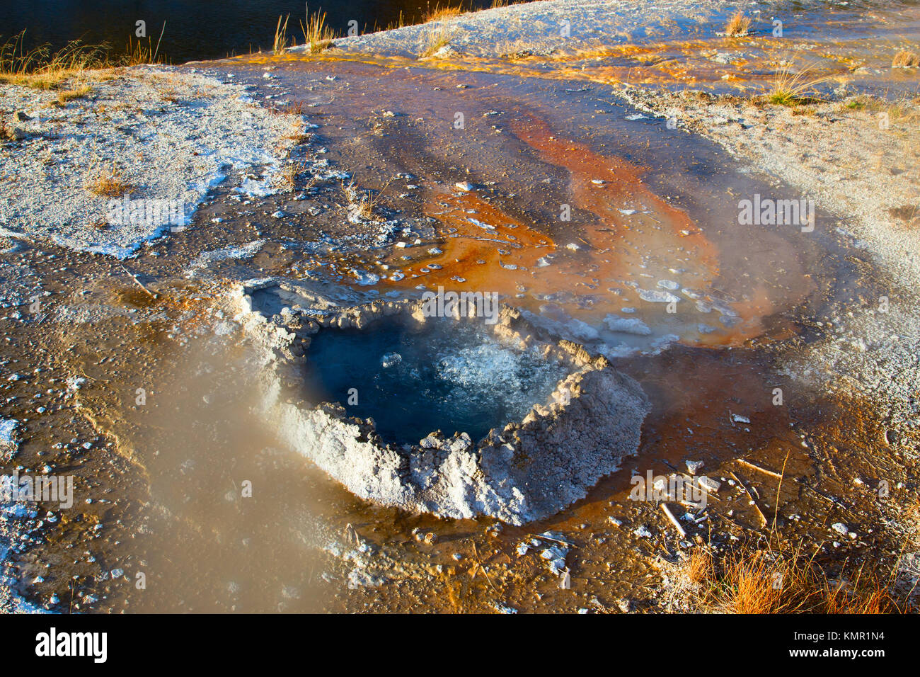 Colorful hot water pool in the Yellowstone National park, USA Stock ...