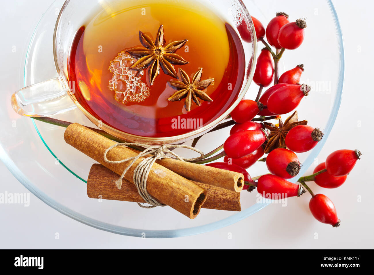 canina rosa healing tea with ripe red berries / rose hip drink ...