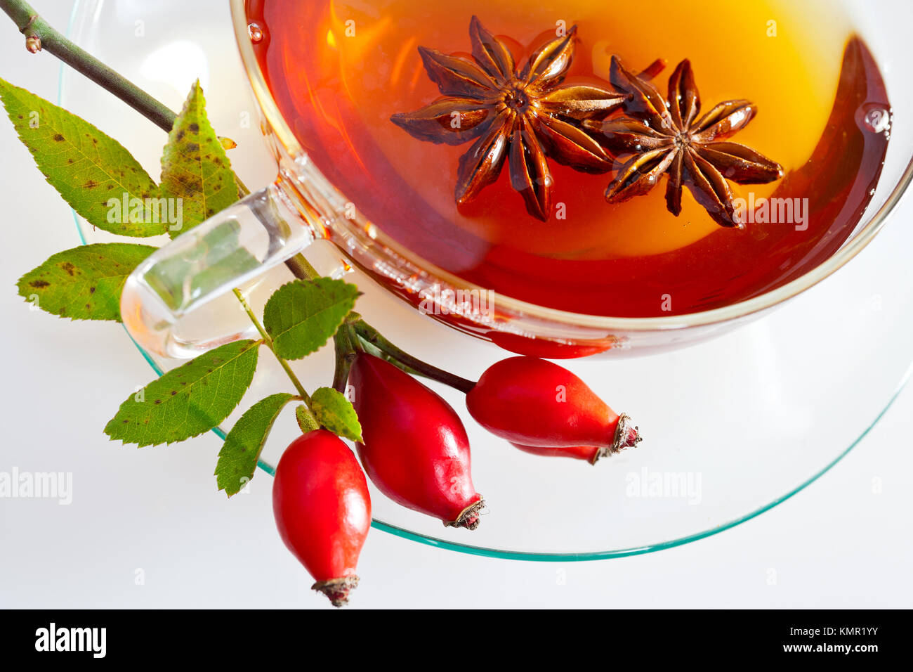 canina rosa healing tea with ripe red berries / rose hip drink ...