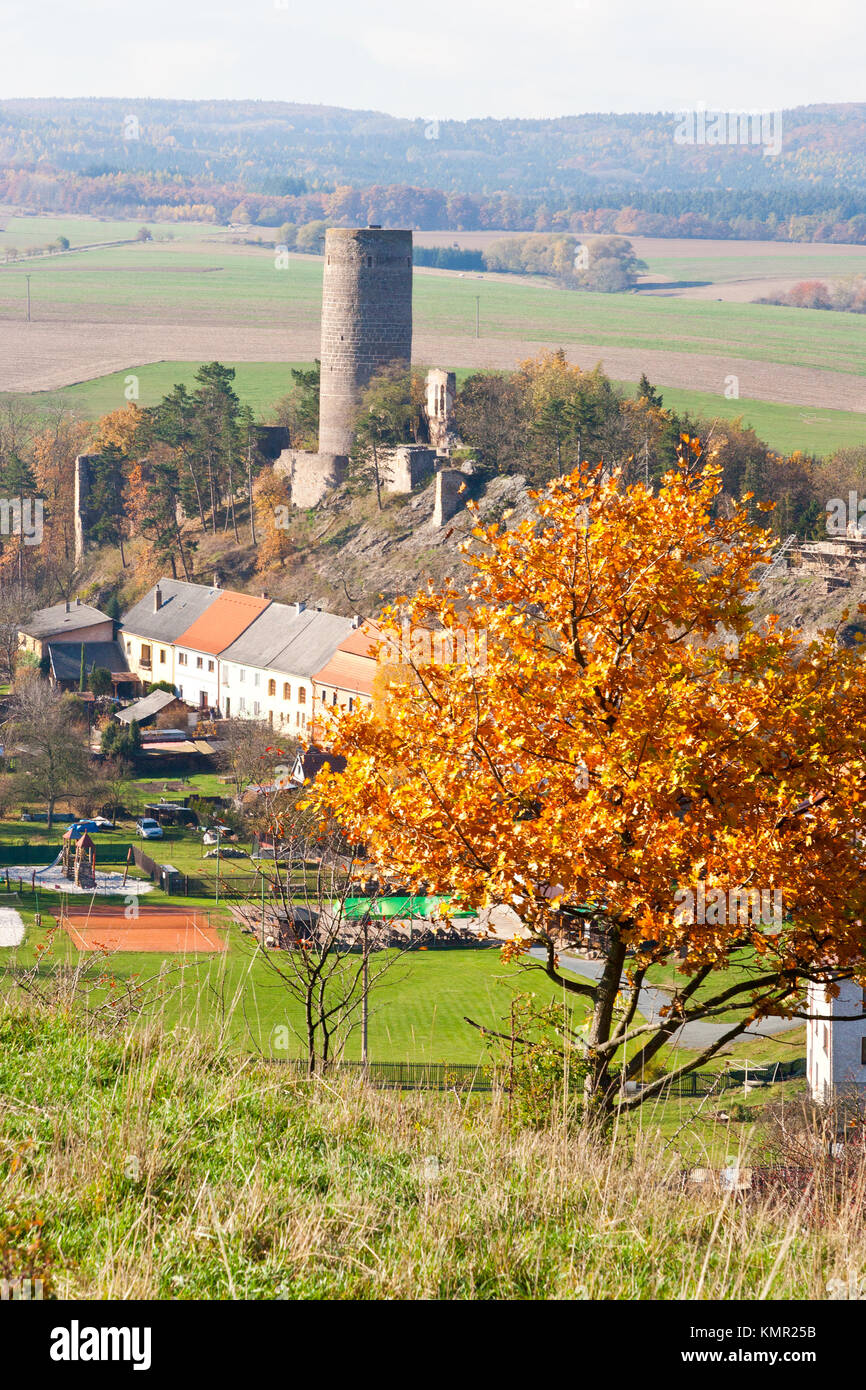 royal gothic castles Zebrak and Tocnik, Central Bohemian region, Czech ...