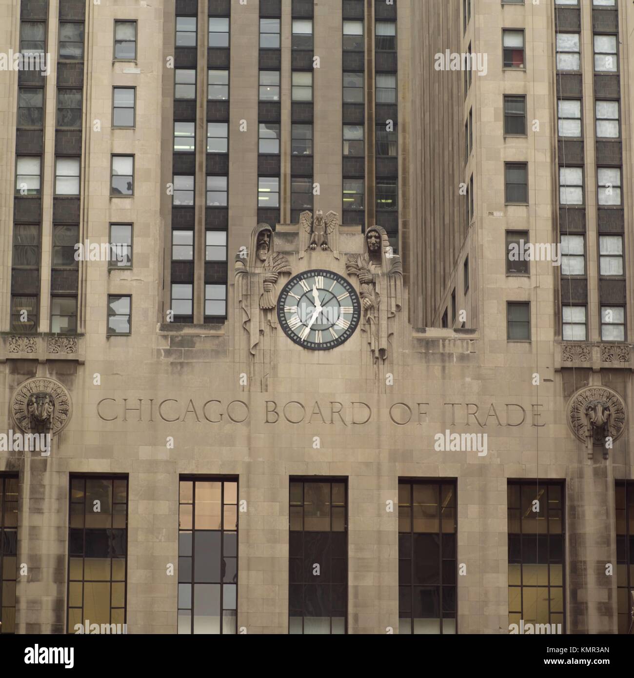 Chicago, Illinois, Buildings with a clock Stock Photo - Alamy