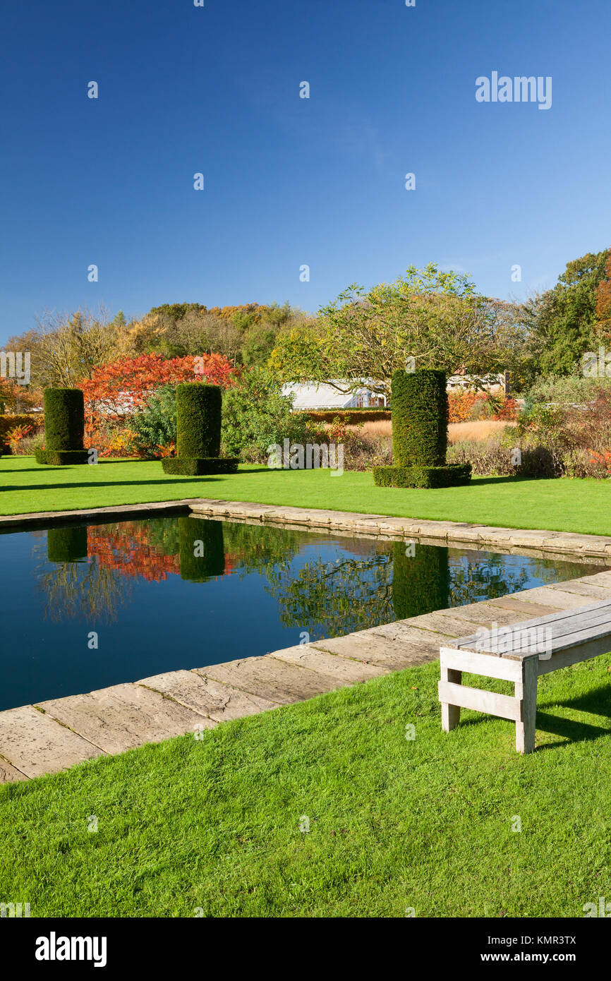 Scampston Hall Walled Garden, North Yorkshire, in Autumn. October 2017 ...