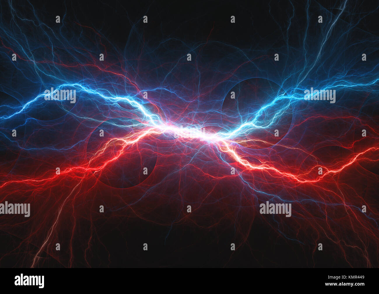 Red and blue electrical lightning, firea and icel plasma Stock Photo ...