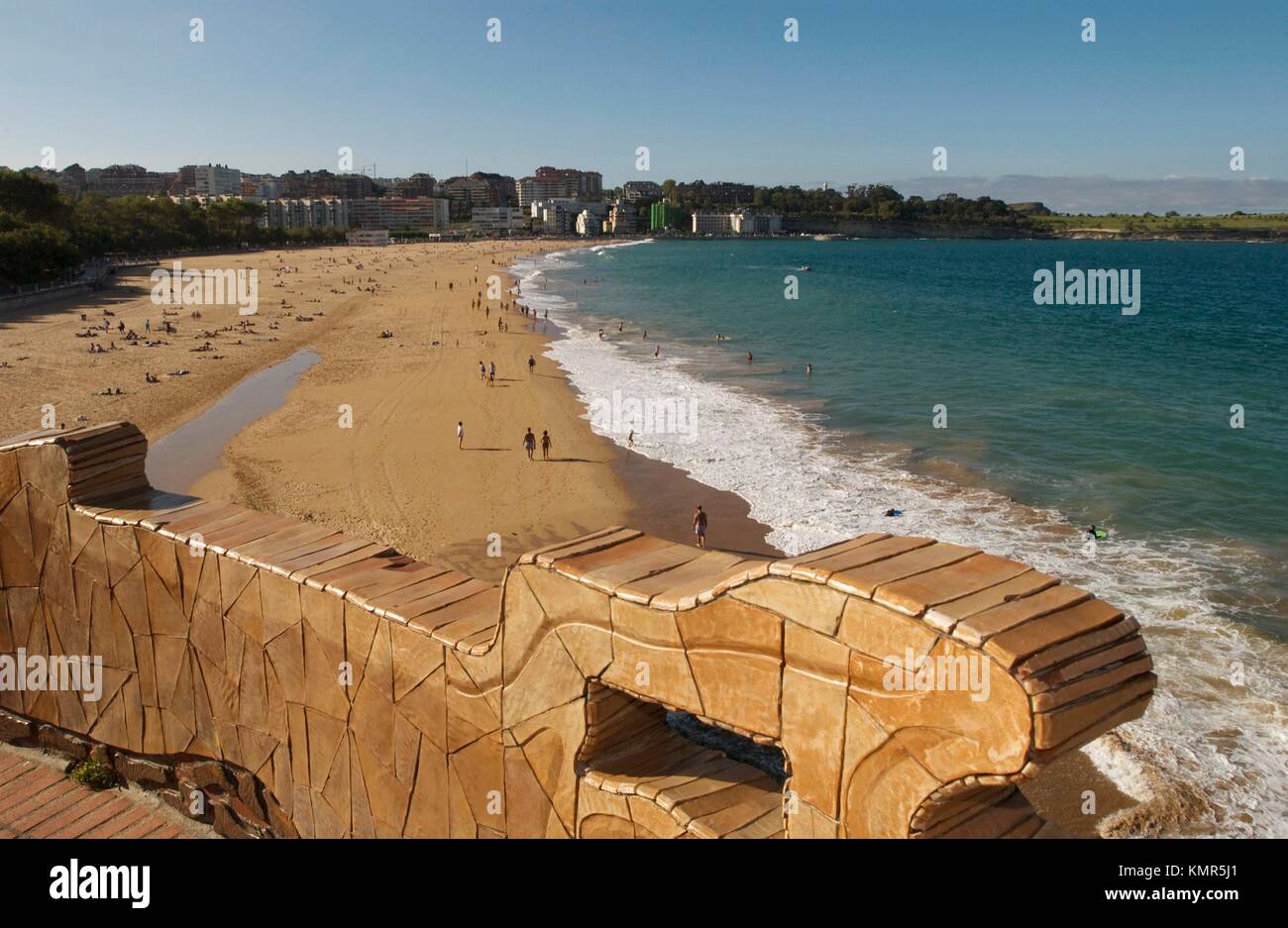 Spain Santander Beach Playa Del Sardinero High Resolution Stock ...