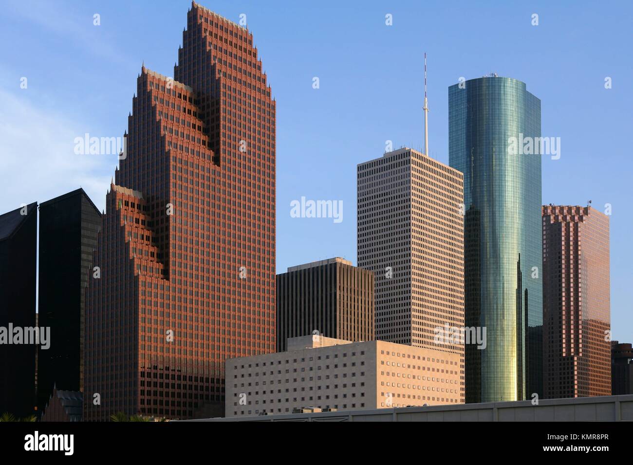 City skyscraper downtown buildings urban view Houston Texas Stock Photo ...
