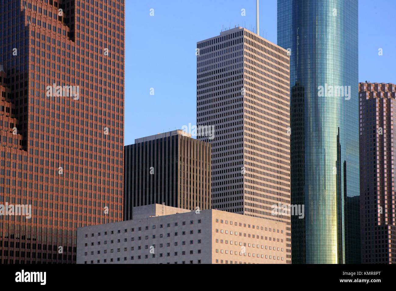 City skyscraper downtown buildings urban view Houston Texas Stock Photo ...