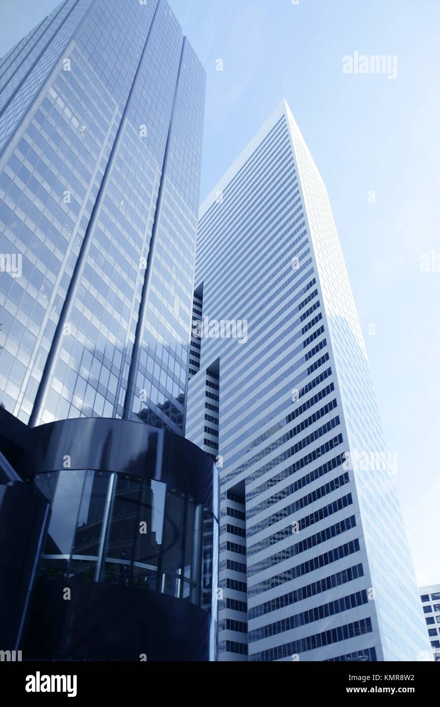 Downtown Houston Texas buildings urban city skyscrapers Stock Photo - Alamy
