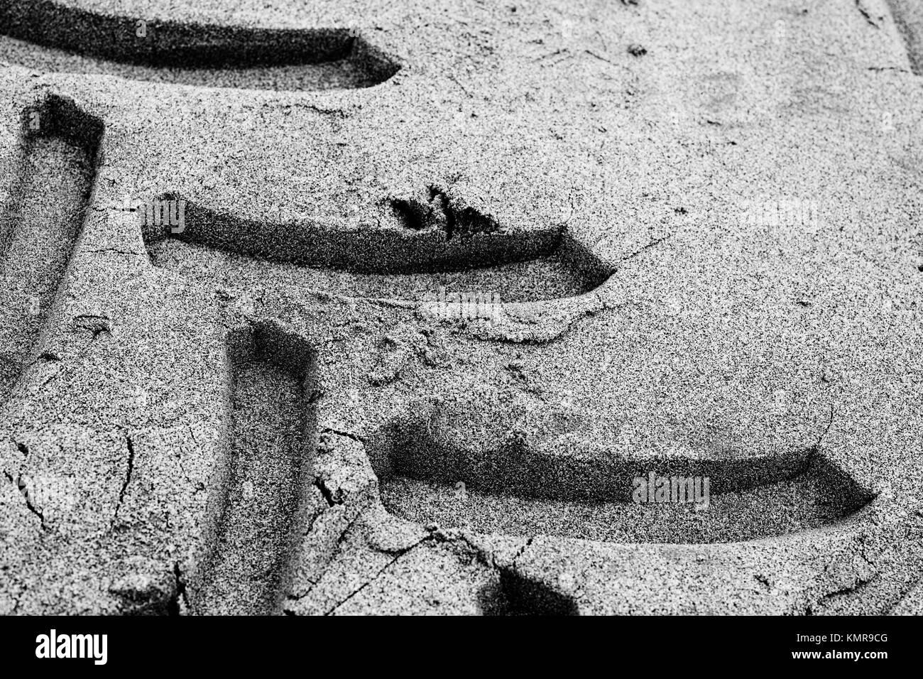 Tracks in dirt Black and White Stock Photos & Images - Alamy