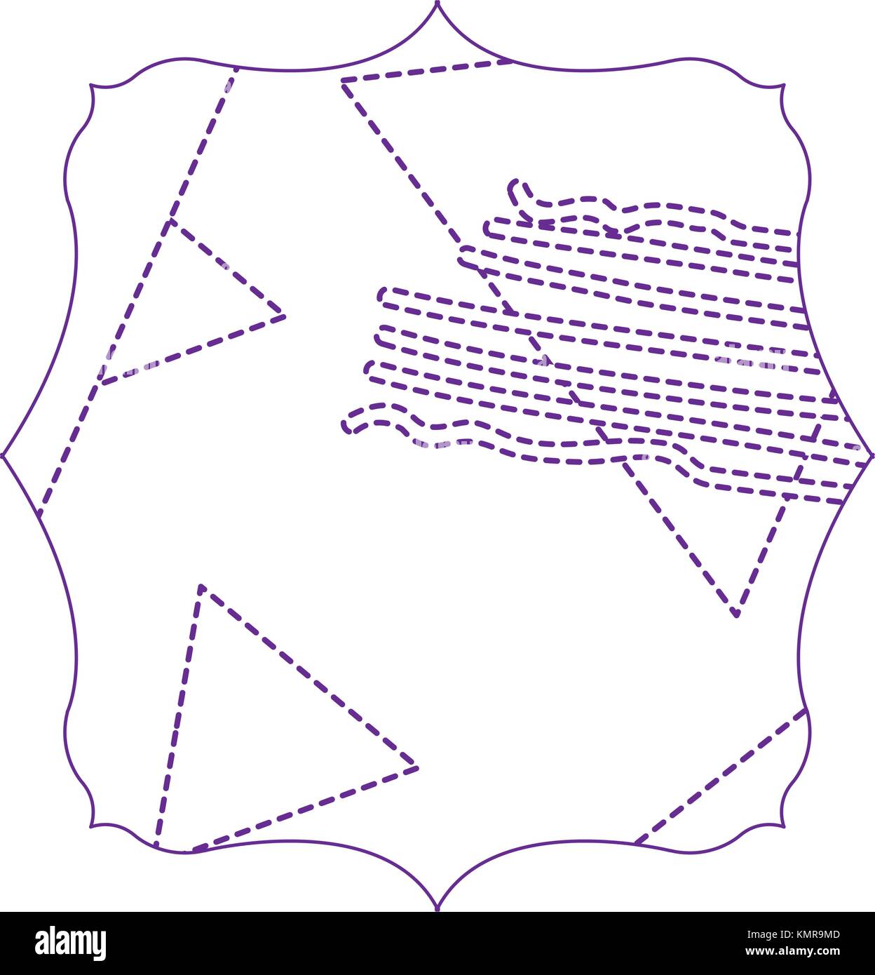 dotted shape square with geometric figure stye background Stock Vector ...