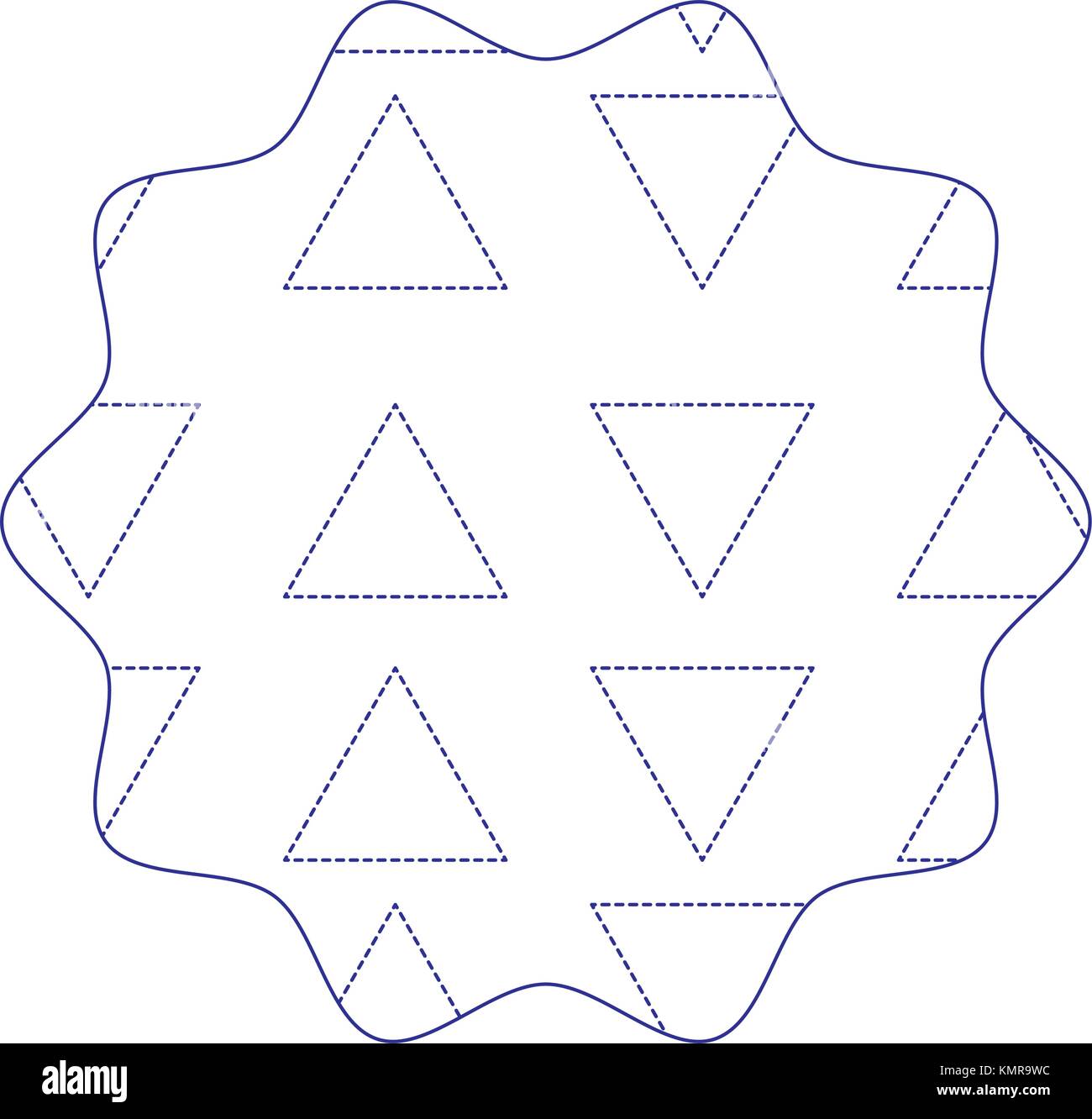 dotted shape star with graphic geometric style background Stock Vector ...