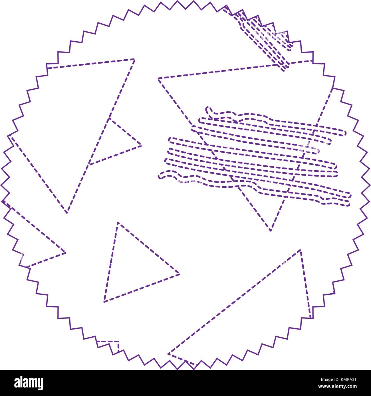 dotted shape circle with geometric figure stye background Stock Vector ...