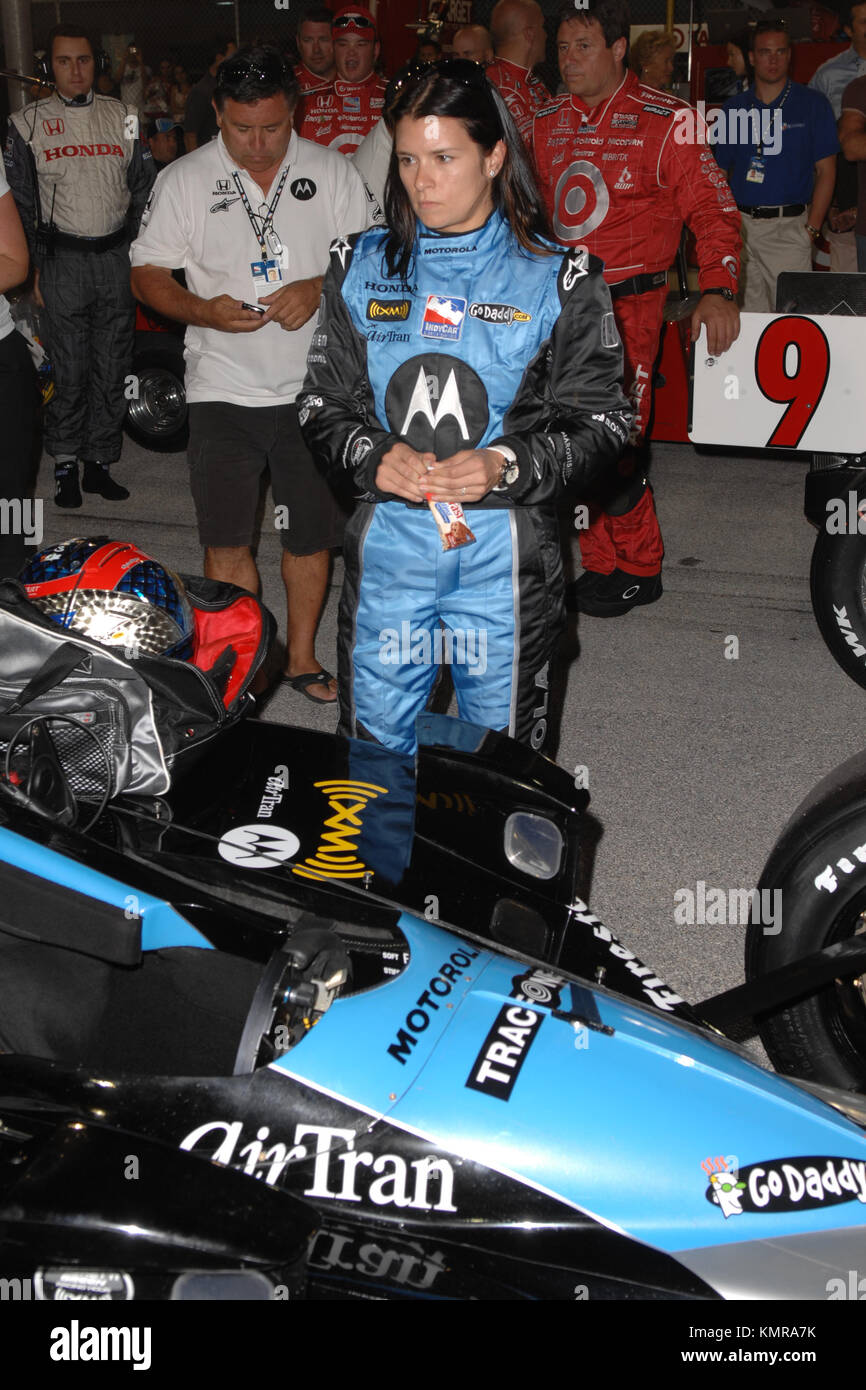 HOMESTEAD, FL - MARCH 29: Driver Danica Patrick in pit row before the ...